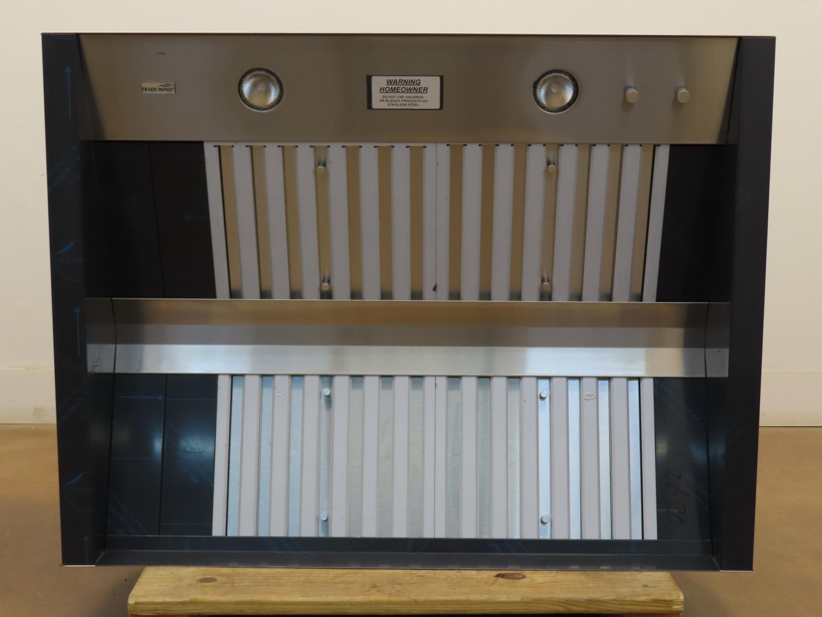 Trade-Wind Pyramid Style P724212 42" 1200 CFM SS Outdoor BBQ Vent Hood ...
